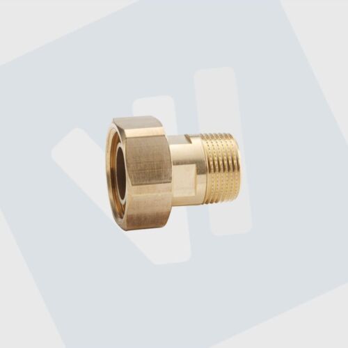 2-delige messing koppeling 1" voor watermeters - Vewi Techniek B.V.